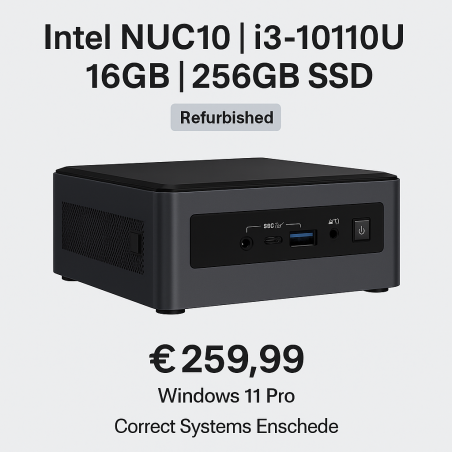 Intel NUC10 | i3-10110U | 16GB RAM | 256GB SSD | Windows 11 Home