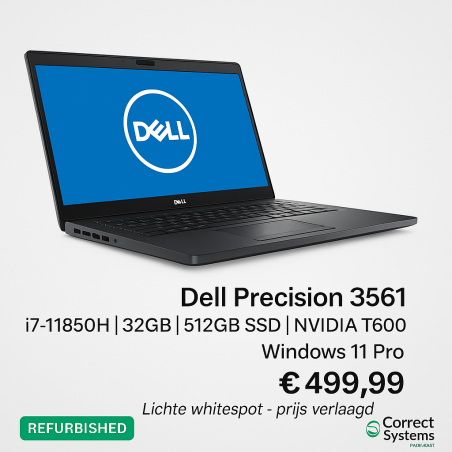 Dell Precision 3561 Intel i7-11850H | 32GB RAM | 512GB SSD | NVIDIA ...